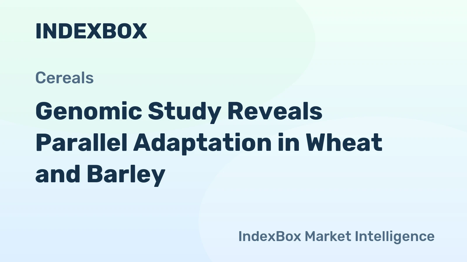 Genomic Study Reveals Parallel Adaptation in Wheat and Barley