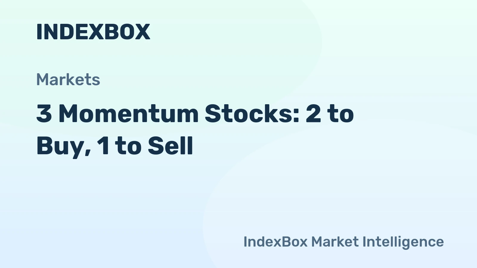 3 Momentum Stocks: 2 to Buy, 1 to Sell