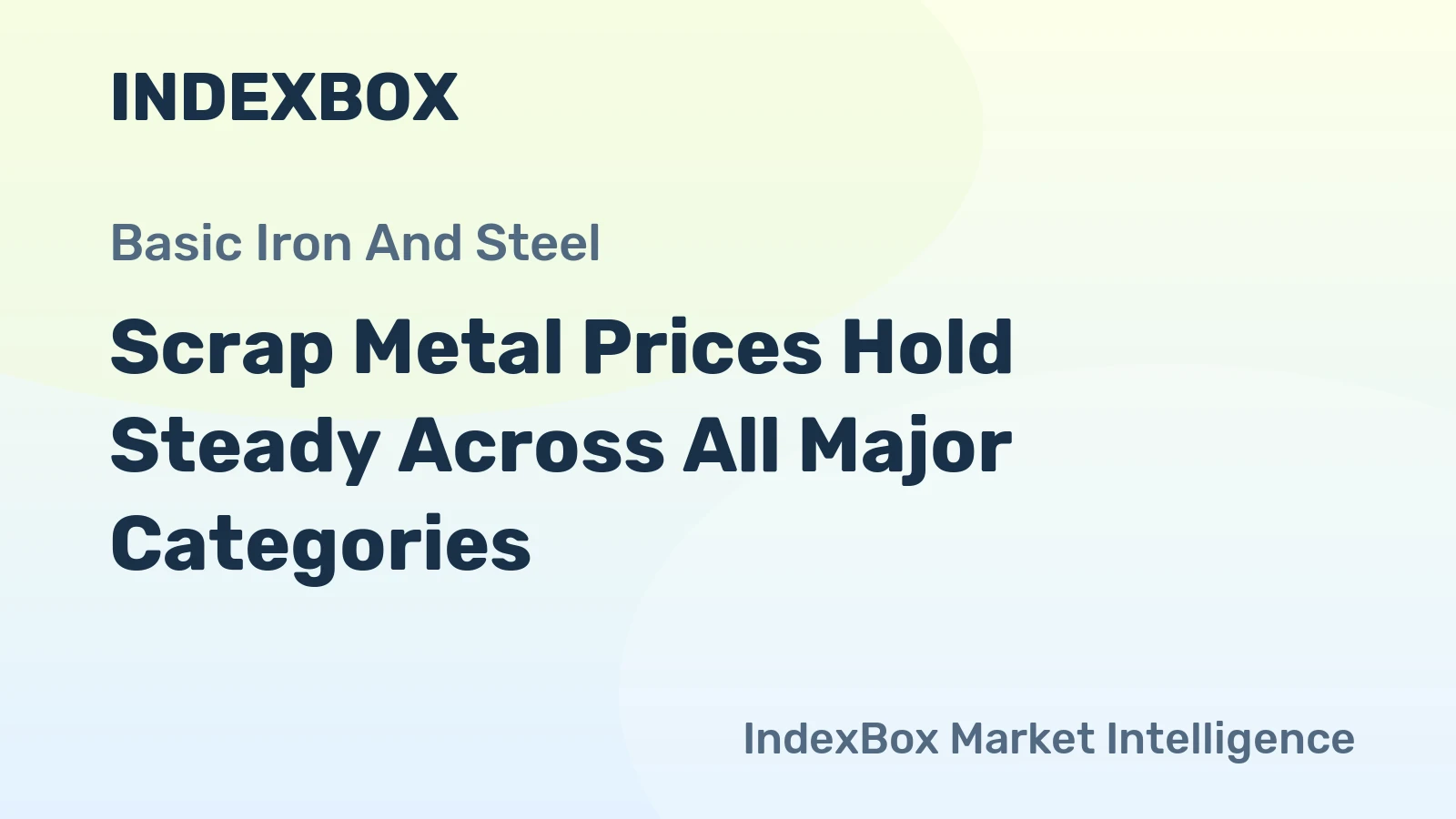 Scrap Metal Prices Hold Steady Across All Major Categories