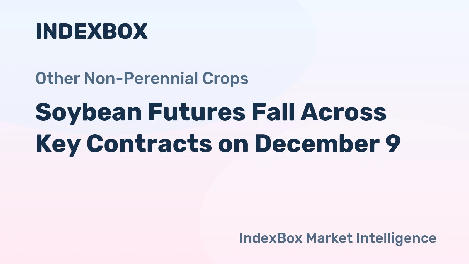 Soybean Futures Fall Across Key Contracts on December 9