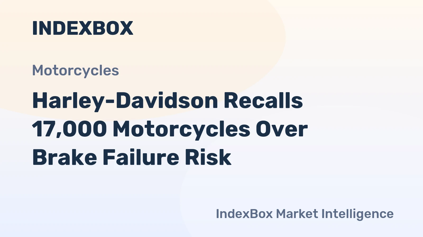 Harley-Davidson Recalls 17,000 Motorcycles Over Brake Failure Risk