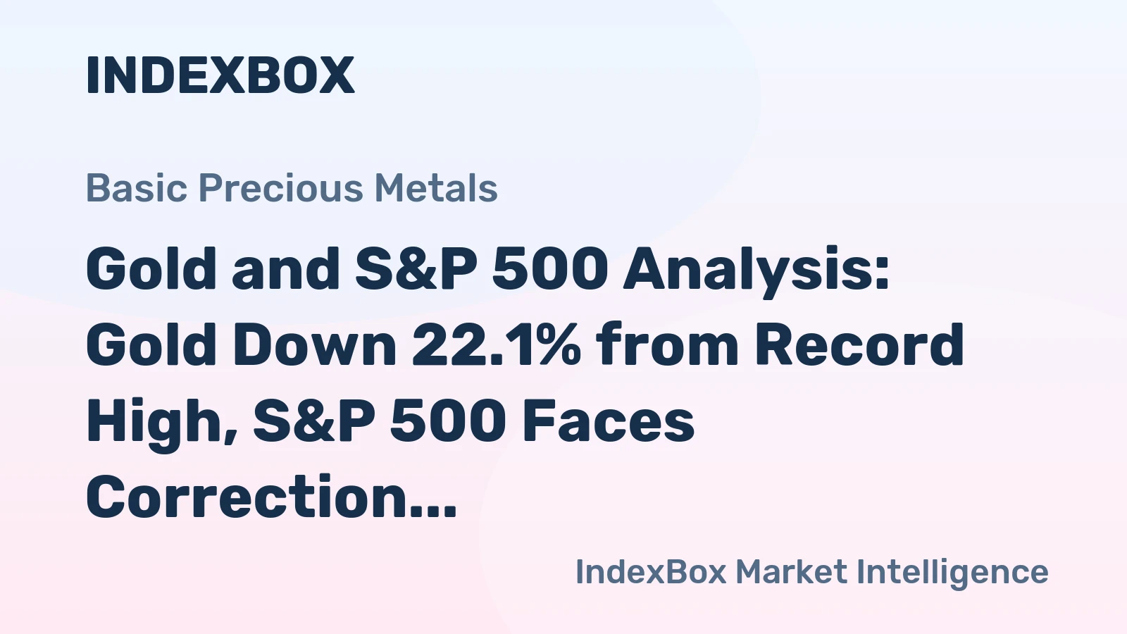 Gold and S&P 500 Analysis: Gold Down 22.1% from Record High, S&P 500 Faces Correction Risks