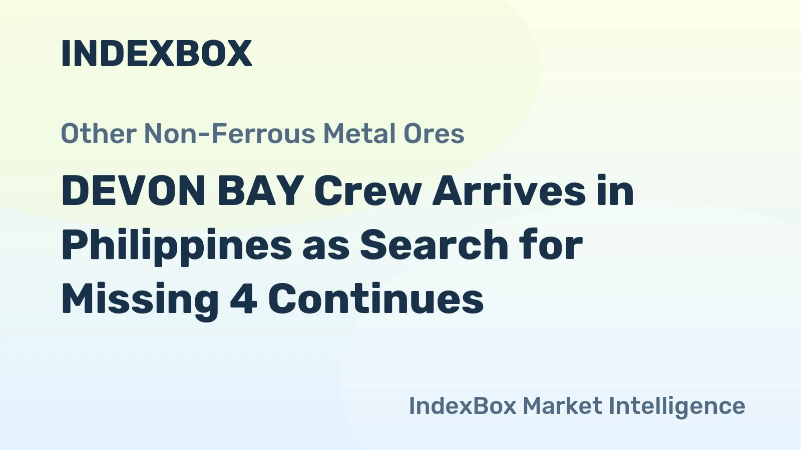 DEVON BAY Crew Arrives in Philippines as Search for Missing 4 Continues