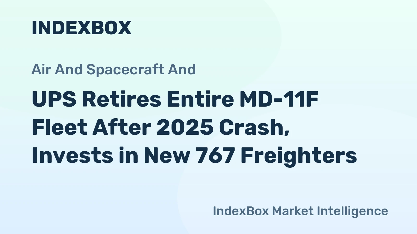 UPS Retires Entire MD-11F Fleet After 2025 Crash, Invests in New 767 Freighters