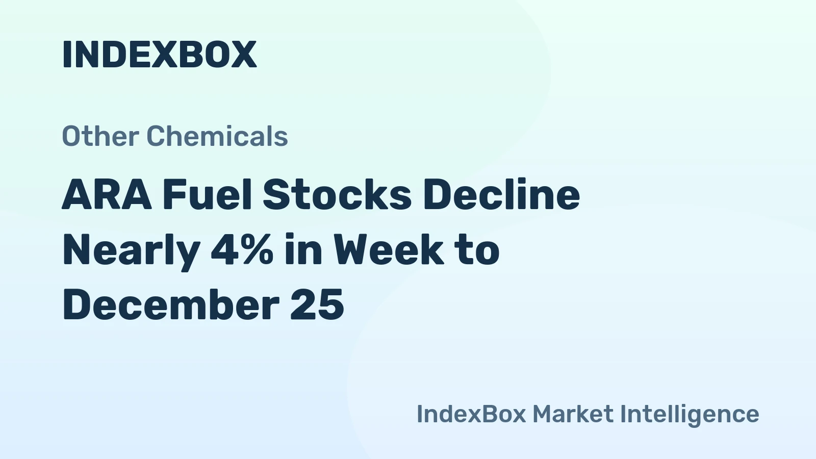 ARA Fuel Stocks Decline Nearly 4% in Week to December 25