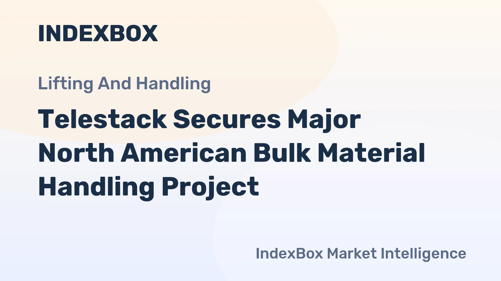 Telestack Secures Major North American Bulk Material Handling Project