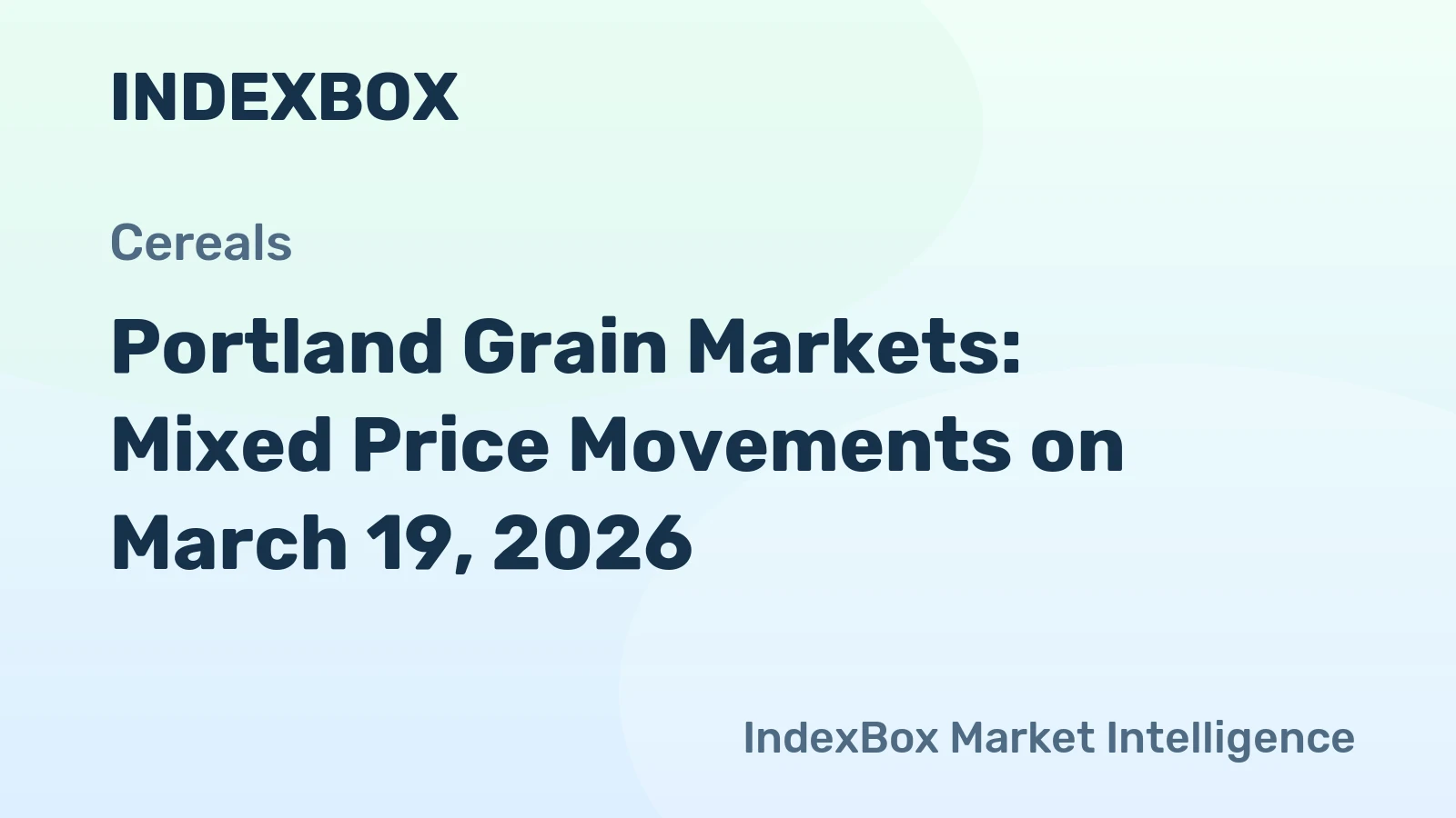 Portland Grain Markets: Mixed Price Movements on March 19, 2026