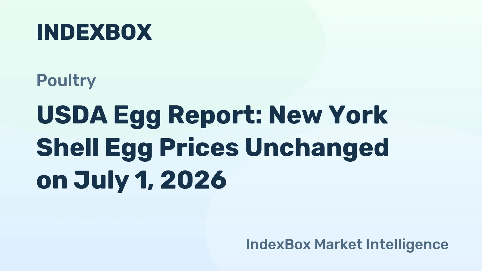 USDA Egg Report: New York Shell Egg Prices Unchanged on July 1, 2026