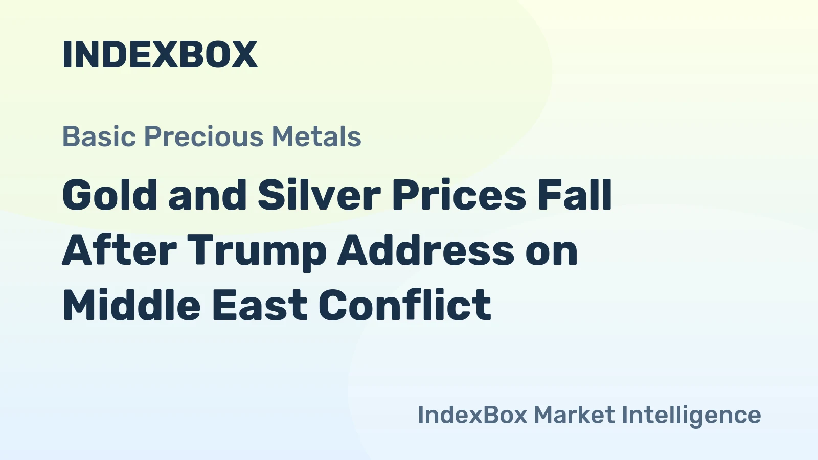 Gold and Silver Prices Fall After Trump Address on Middle East Conflict