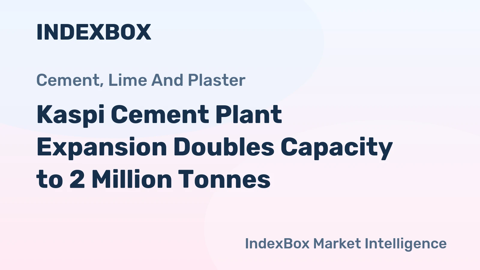 Kaspi Cement Plant Expansion Doubles Capacity to 2 Million Tonnes