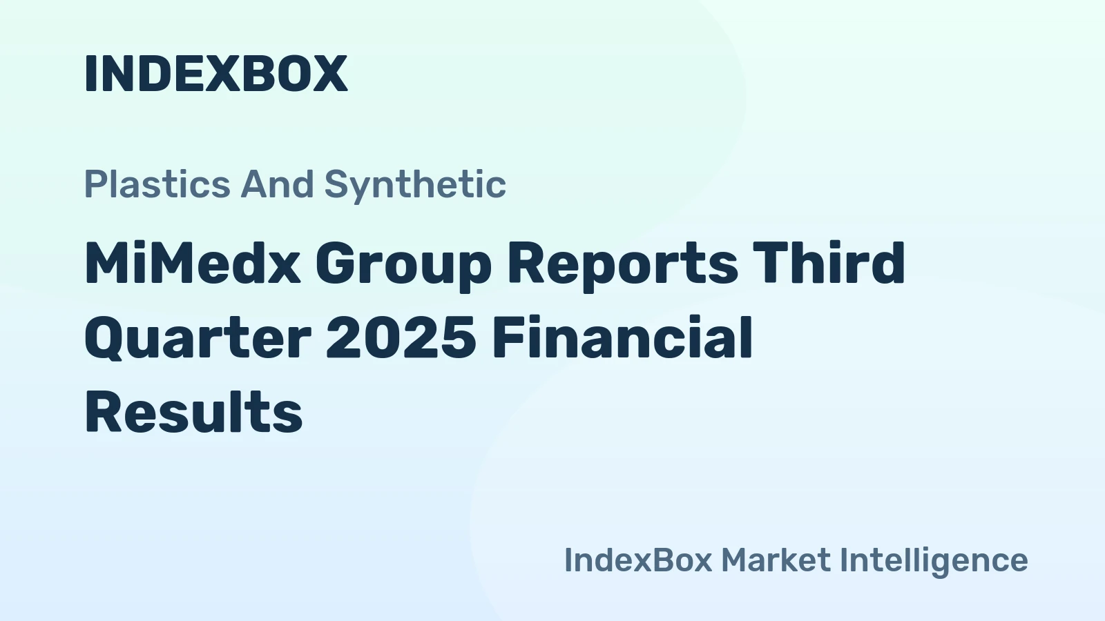 MiMedx Group Reports Third Quarter 2025 Financial Results