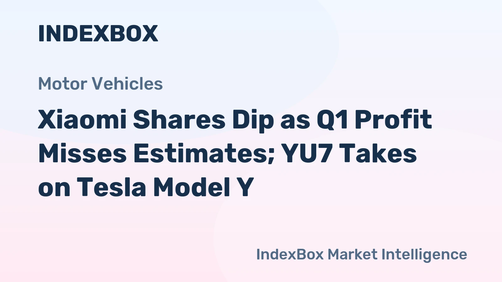 Xiaomi Shares Dip as Q1 Profit Misses Estimates; YU7 Takes on Tesla Model Y