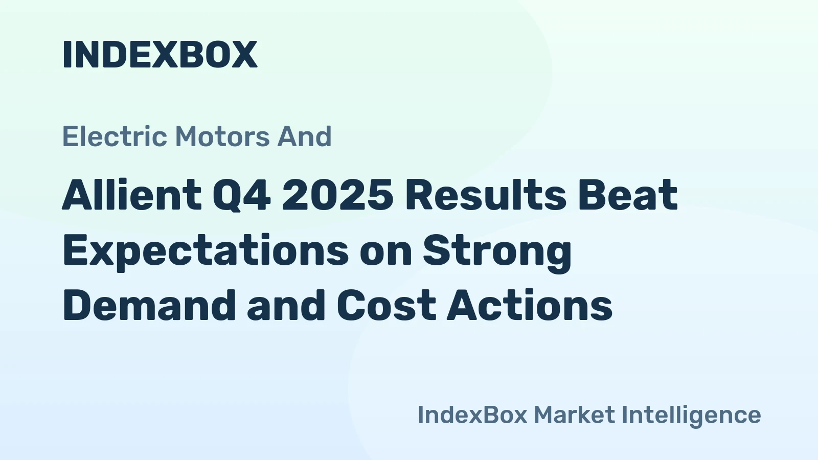 Allient Q4 2025 Results Beat Expectations on Strong Demand and Cost Actions