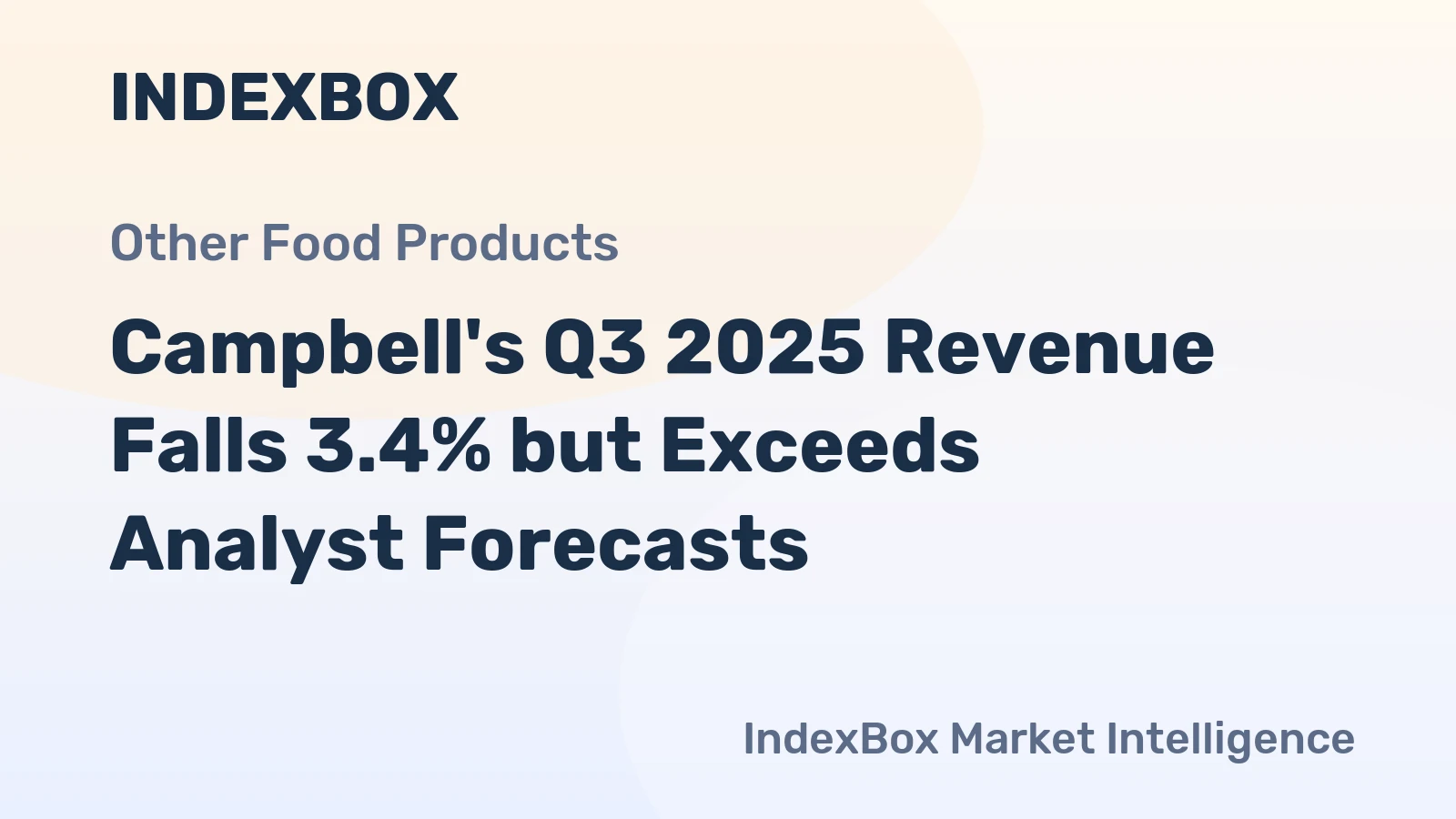 Campbell's Q3 2025 Revenue Falls 3.4% but Exceeds Analyst Forecasts